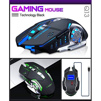 ITOP T- Wolf Q13 Wireless Mouse Rechargeable Silent Ergonomic Gaming ...