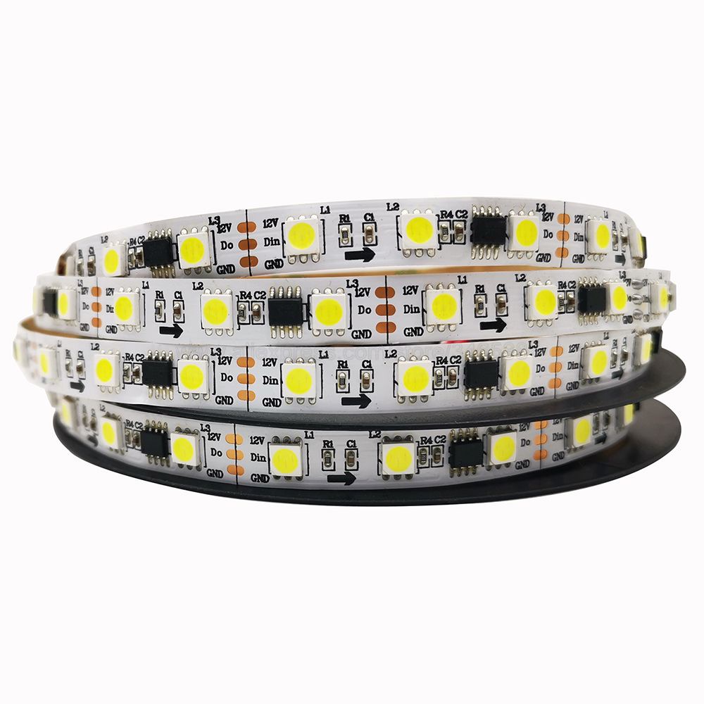 DC12V 5m/rolls WS2811 LED Strip 5050 White Warm White Single Color ...