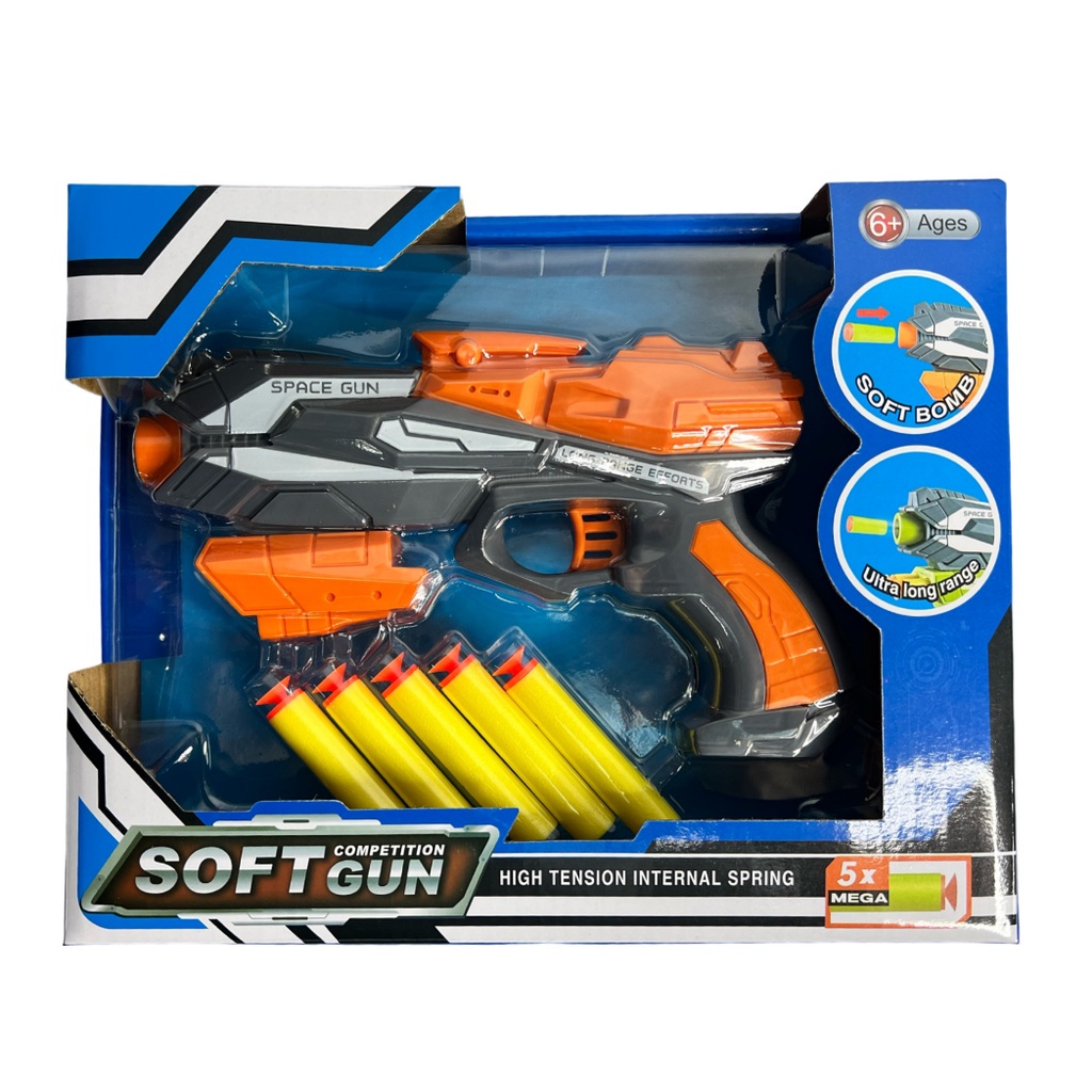 blasters Super soft bullet gun toy free 6 soft bullets #826-20 children ...