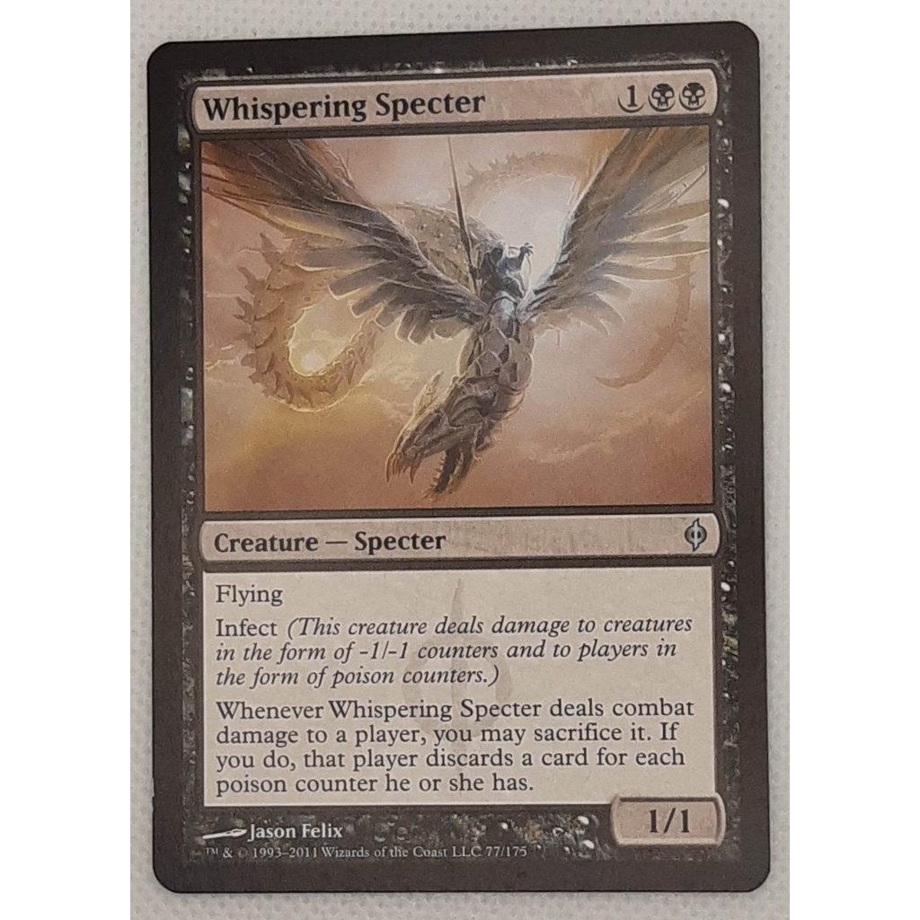 MTG Card Whispering Specter Creature — Phyrexian Specter Uncommon New ...