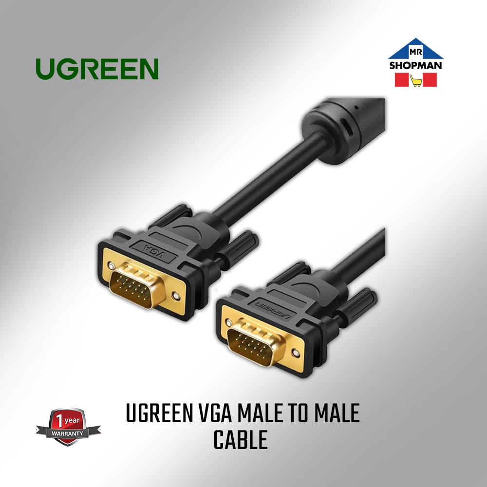 UGREEN VGA to VGA Male Cable 1.5M / 3M 11630 / 11631 | VG101 | Shopee ...