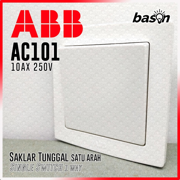 TOMBOL Abb AC101 CONCEPT 1 Gang 1 Way Switch - Single/1 Button Switch ...