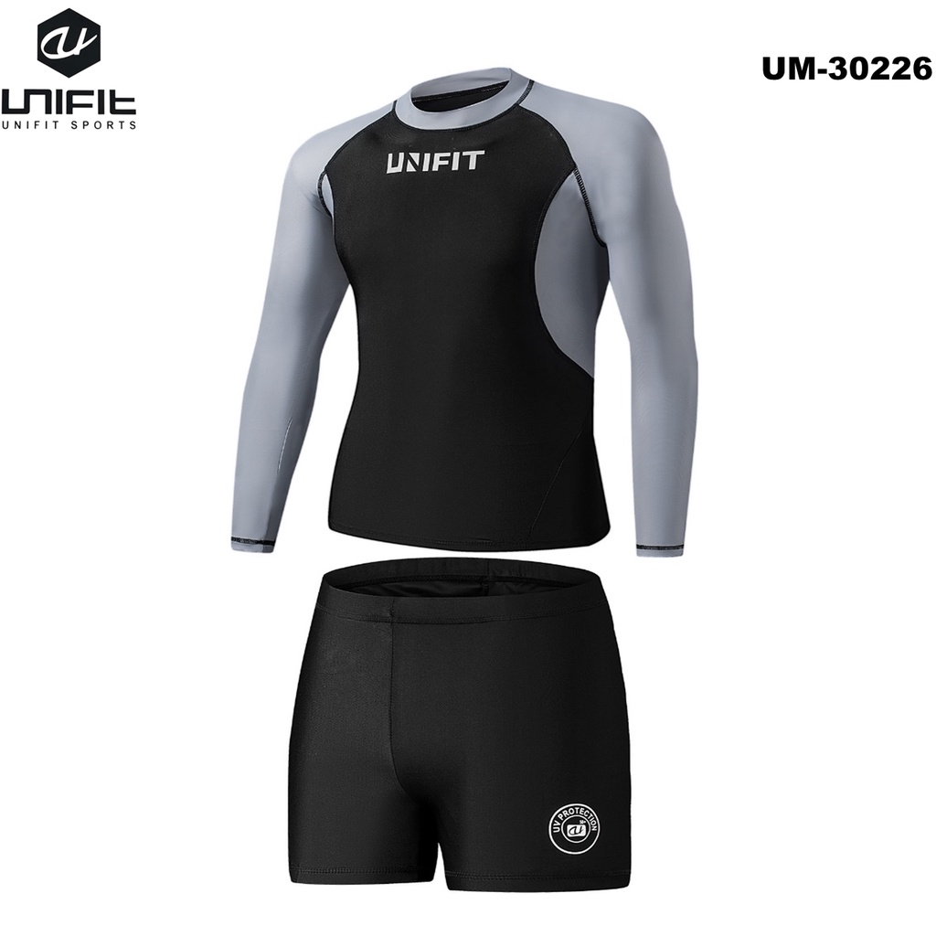 UNIFIT Men's Rash Guard Swimsuit Swimwear Dri-Fit Rush Guard Terno UM ...