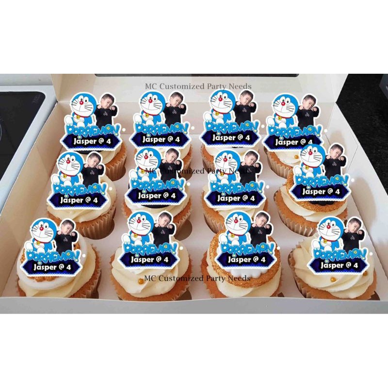 (Marie's Shop) Doraemon Theme Cupcake Topper (12pcs) | Shopee Philippines