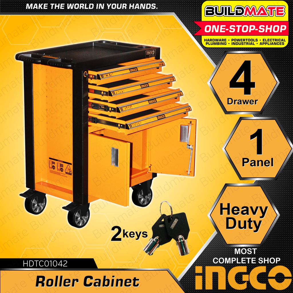 BUILDMATE Ingco Roller Cabinet Tool Box Drawer Toolbox Organizer ...