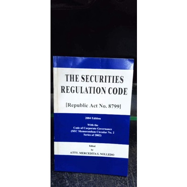 The Securities Regulation Code | Shopee Philippines