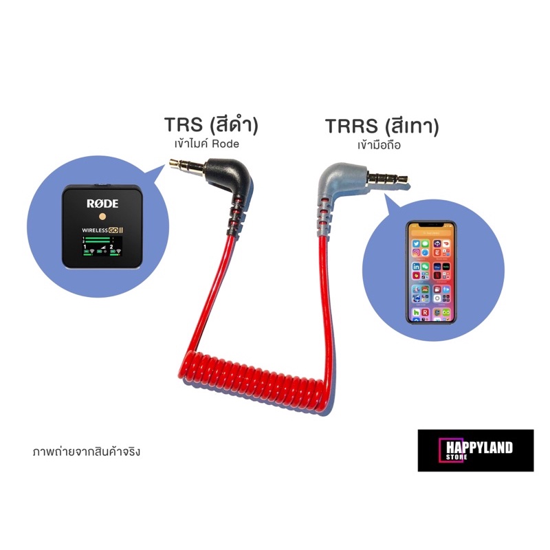 Rode Go Cable 3.5 mm to Mobile TRS TRRS (Comparable Cable) | Shopee ...