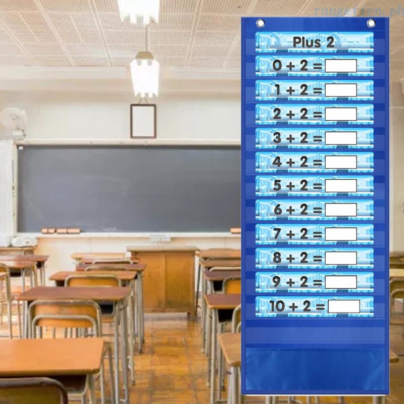 RAN Wall Hanging Storage Pocket Chart for Classroom Education Office ...