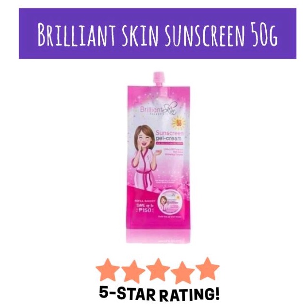ORIGINAL BRILLIANT SKIN SUNSCREEN GEL-CREAM 50G | Shopee Philippines