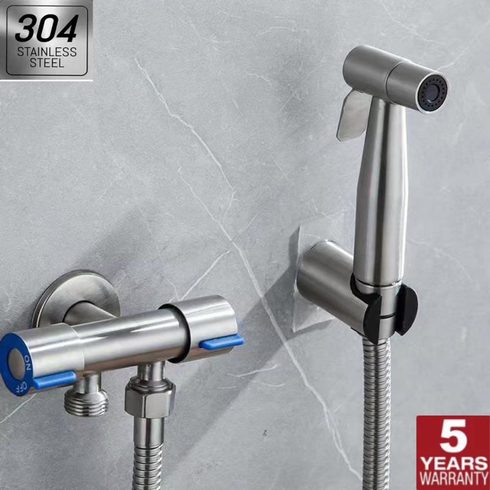 Sus 304 Bidet Set Stainless Steel Heavy Duty 4 In 1 Bidet Spray Set For