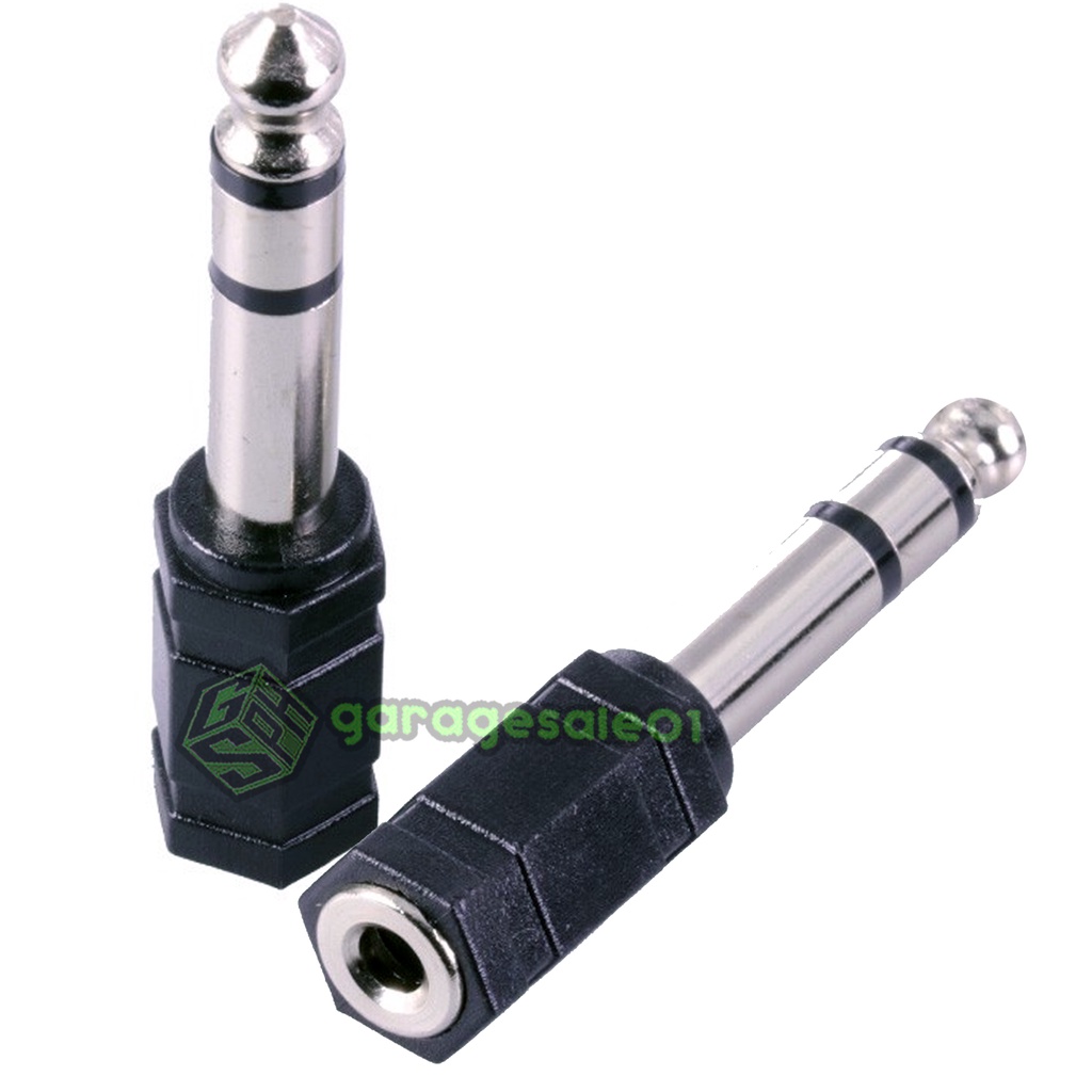 GS 2PCS 6.35mm Male Stereo to 3.5mm Female Plug Adapter – Audio ...