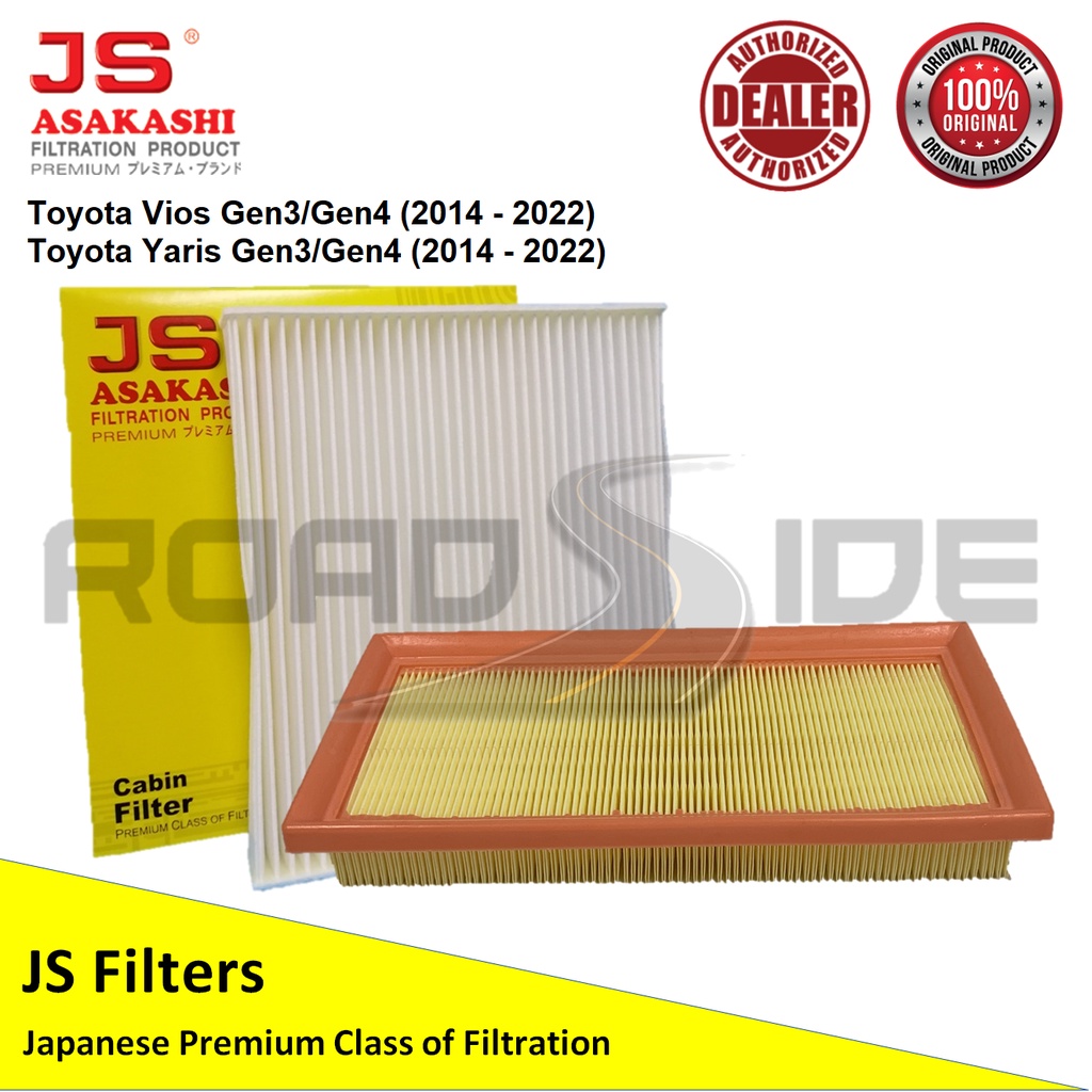 JS Asakashi Combo Filters for Toyota Vios and Toyota Yaris Gen3/Gen4 ...