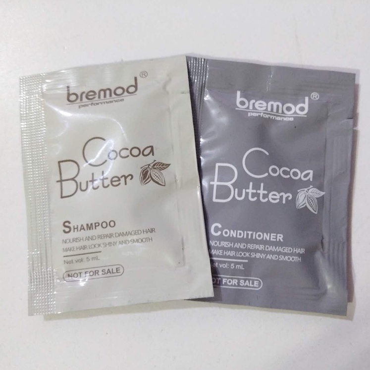 （testing sale）Bremod Cocoa Butter Shampoo Conditioner Sachet 5ml Well ...