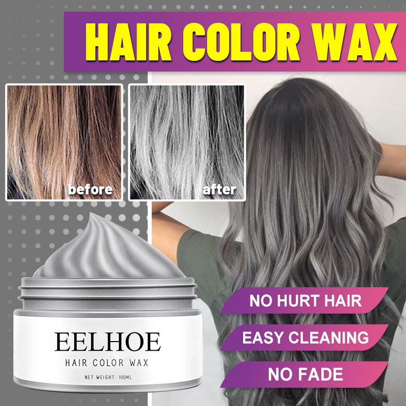 Temporary Hair color wax Gray haircolor Natural Long lasting hair wax ...