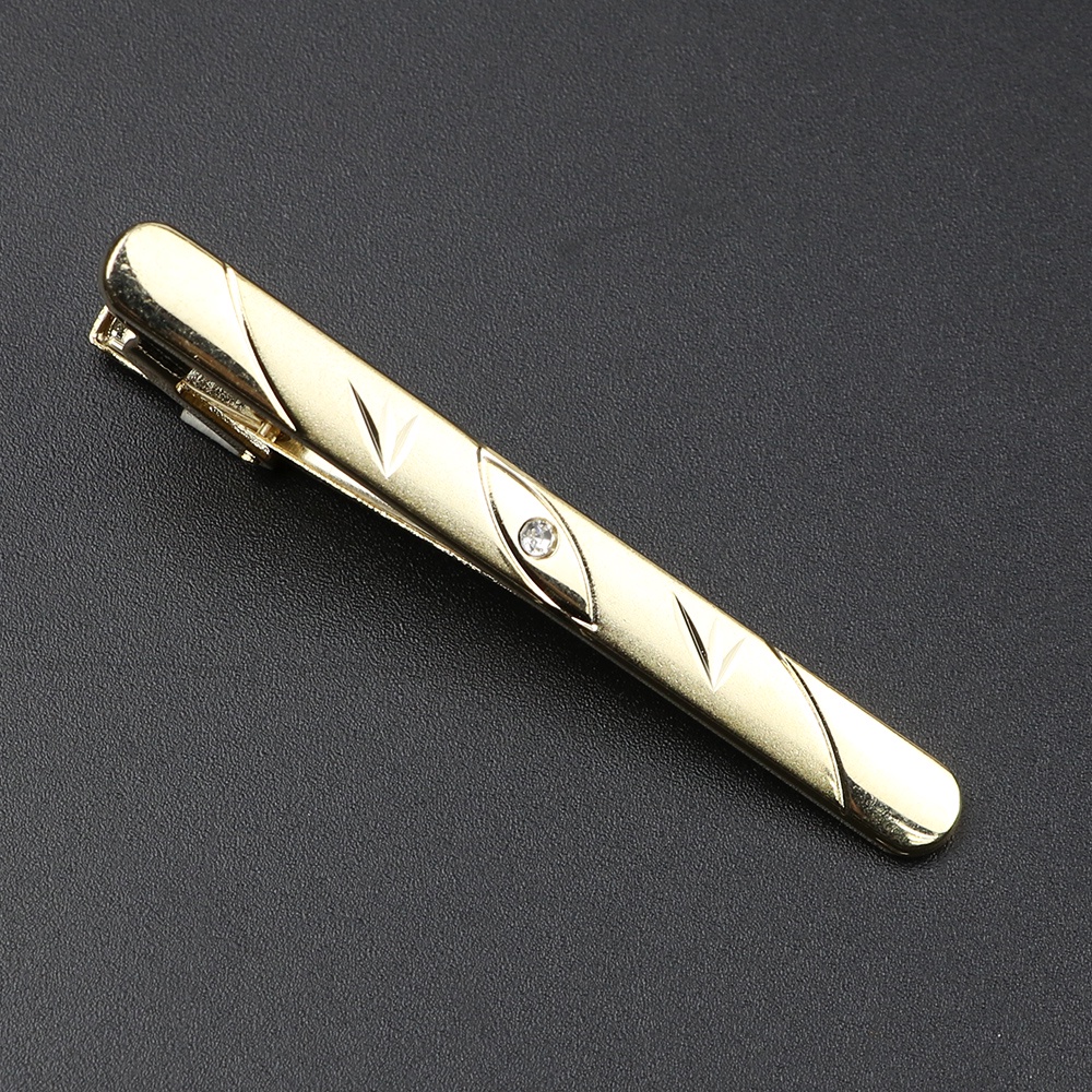 Necktie Clips Mens Metal Necktie Bar Classical Crystal Shirts Tie Pin