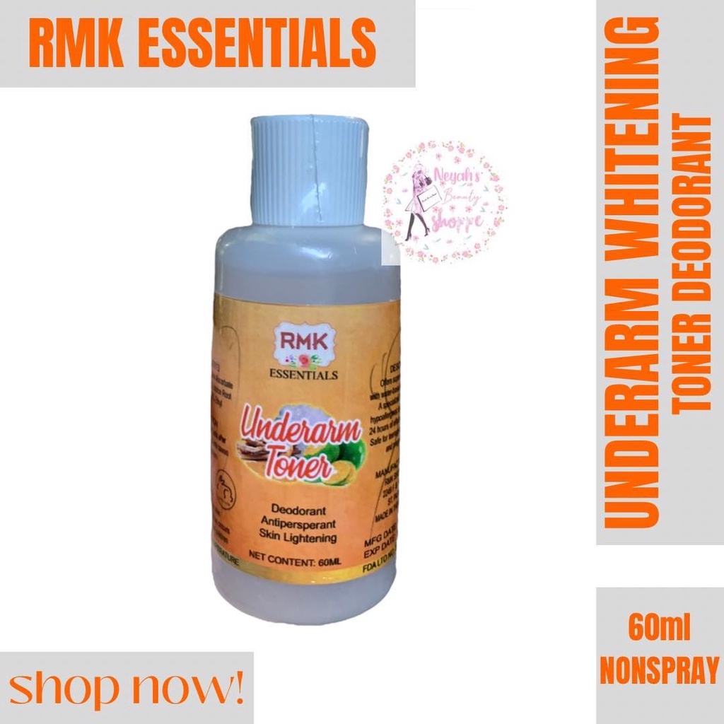 RMK ESSENTIALS UNDERARM WHITENING TONER DEODORANT 60ml.NON-SPRAY (2025 ...