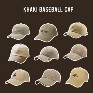 Khaki Color Theme Korean Cotton Unisex Baseball Cap School Cap OOTD ...