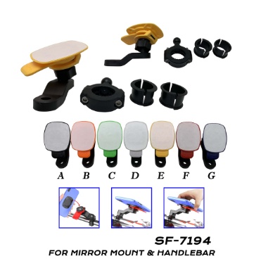 Cellphone Holder SET with Handle Bar Mount / Side Mirror Mount Push ...