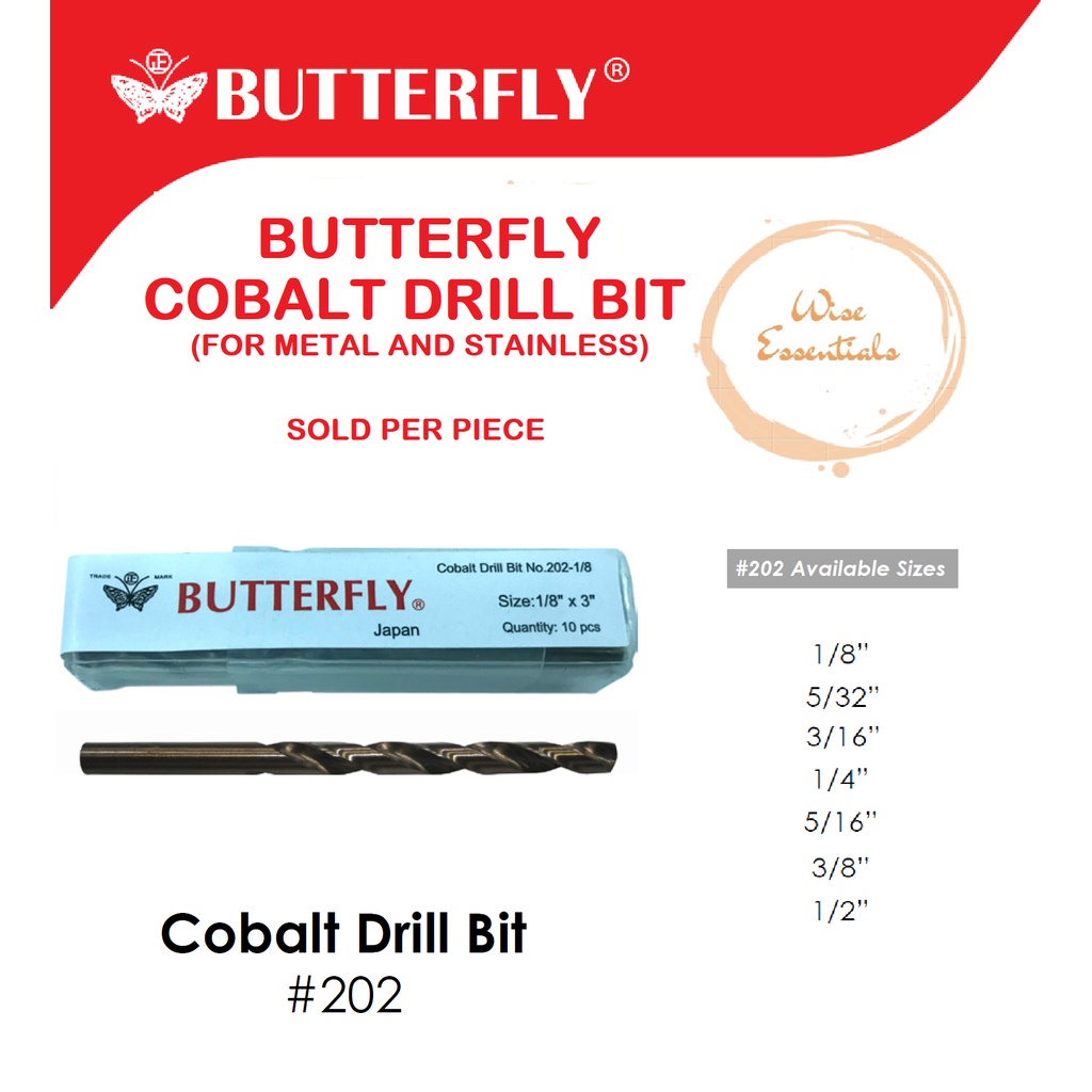 BUTTERFLY Cobalt Drill Bit (SOLD PER PIECE) | Shopee Philippines