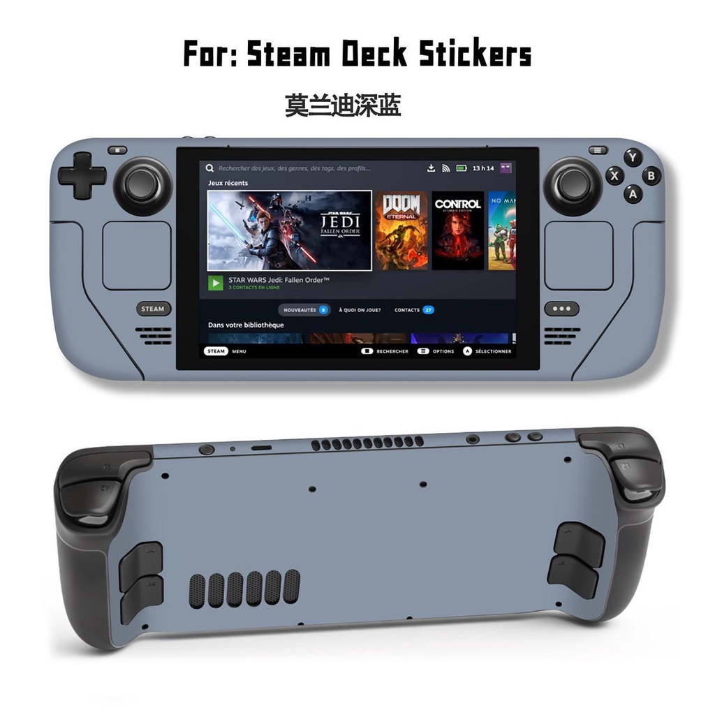 Pure Color Steam Deck Full Set Protective Skin Decal for Steam Deck ...