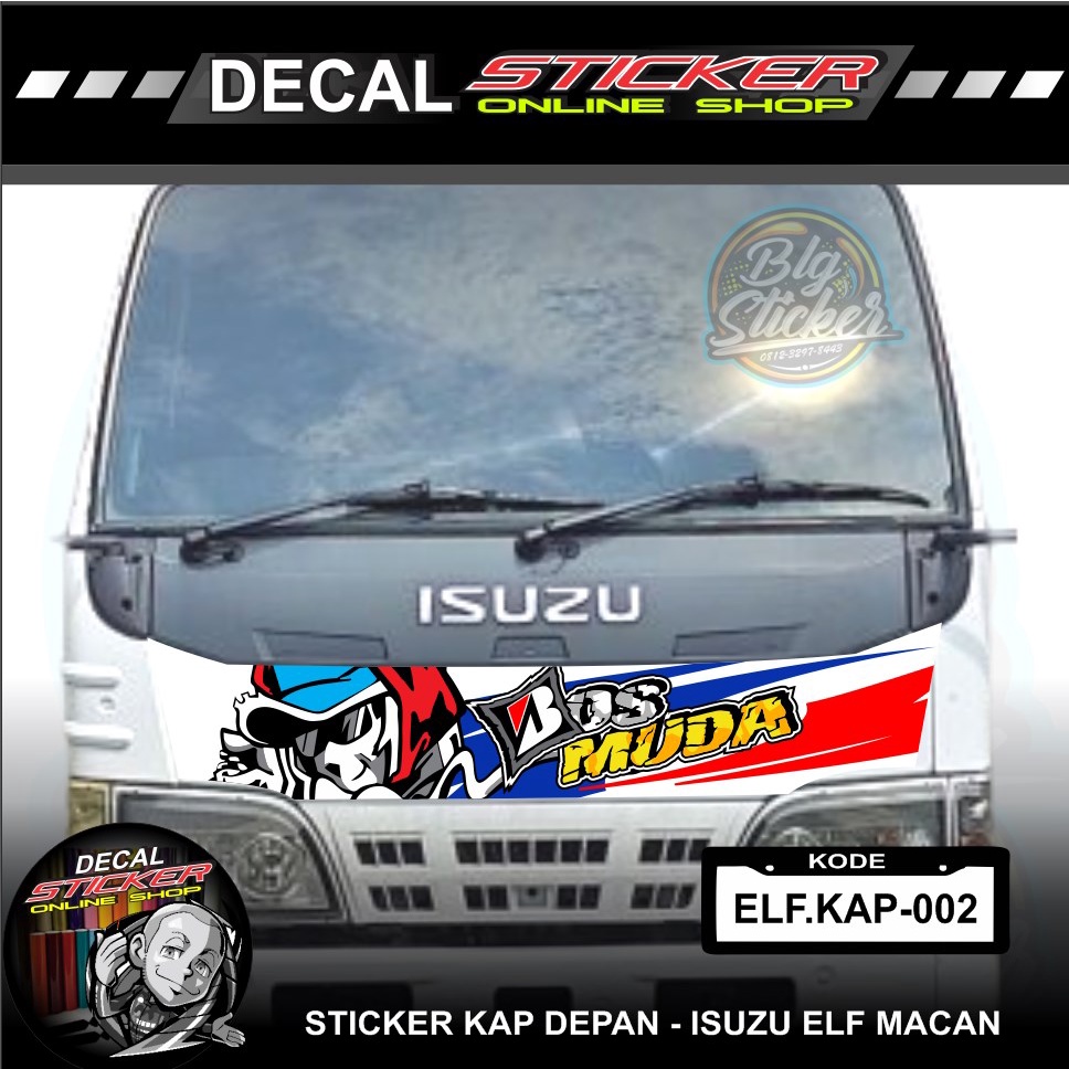 Isuzu ELF MACAN Car STICKER DECAL PRINT STICKER Hood Variation Young ...