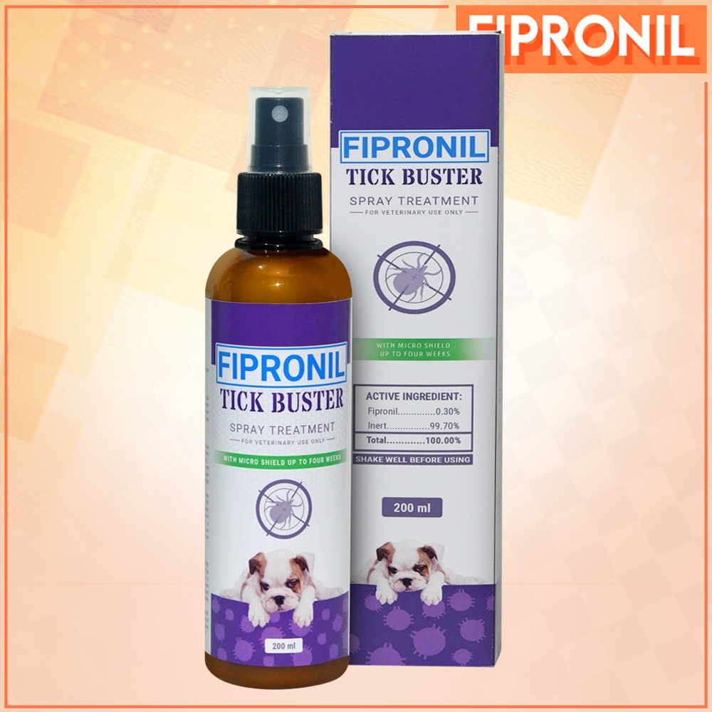 FIPRO-Tick Buster Fipronil Spray Treatment Anti Ticks, Fleas and Lice 4 ...