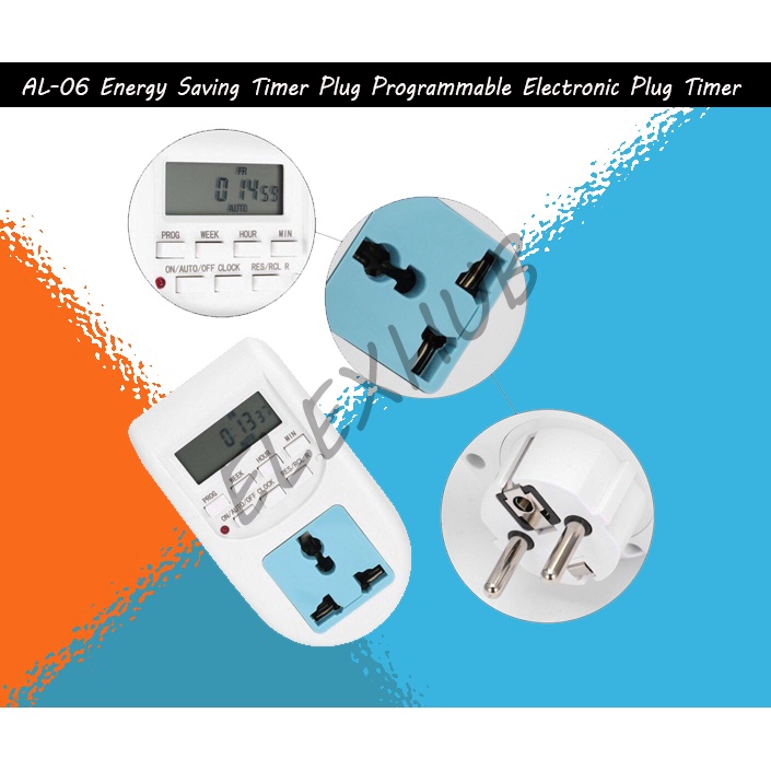Al 06 Energy Saving Timer Plug Programmable Electronic Plug Timer Socket Charger Shopee