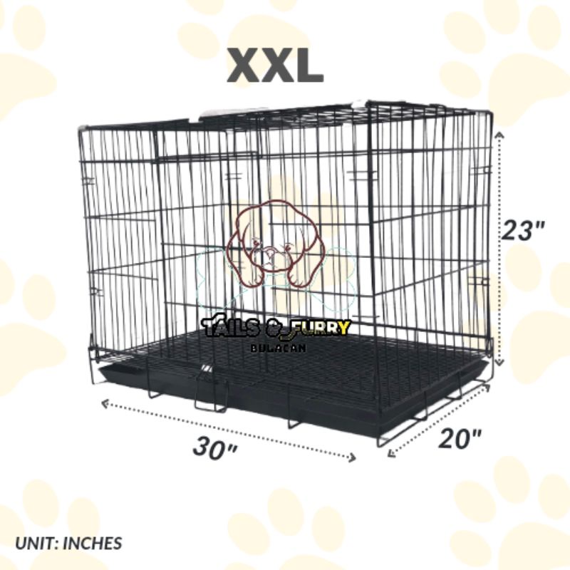 XXL Heavy Duty Collapsible Cage for Pets (Foldable with pooptray ...
