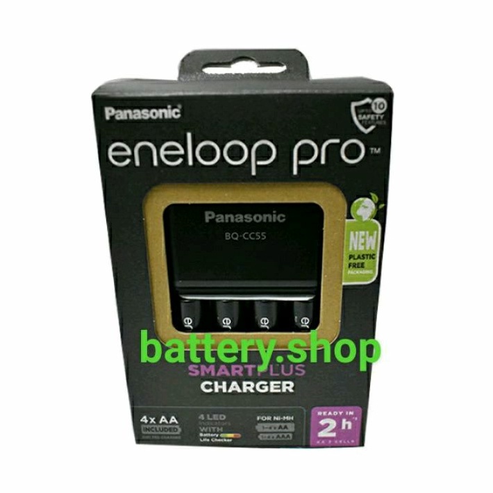 Panasonic Eneloop Pro 2hrs Charger Smart Plus With 4xaa 2500mah New
