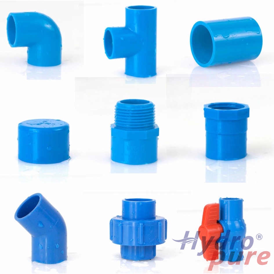 THICK UPVC BLUE TEE /ELBOW/END CAP/PLUG/COUPLING/FEMALE ADAPTER/MALE ...