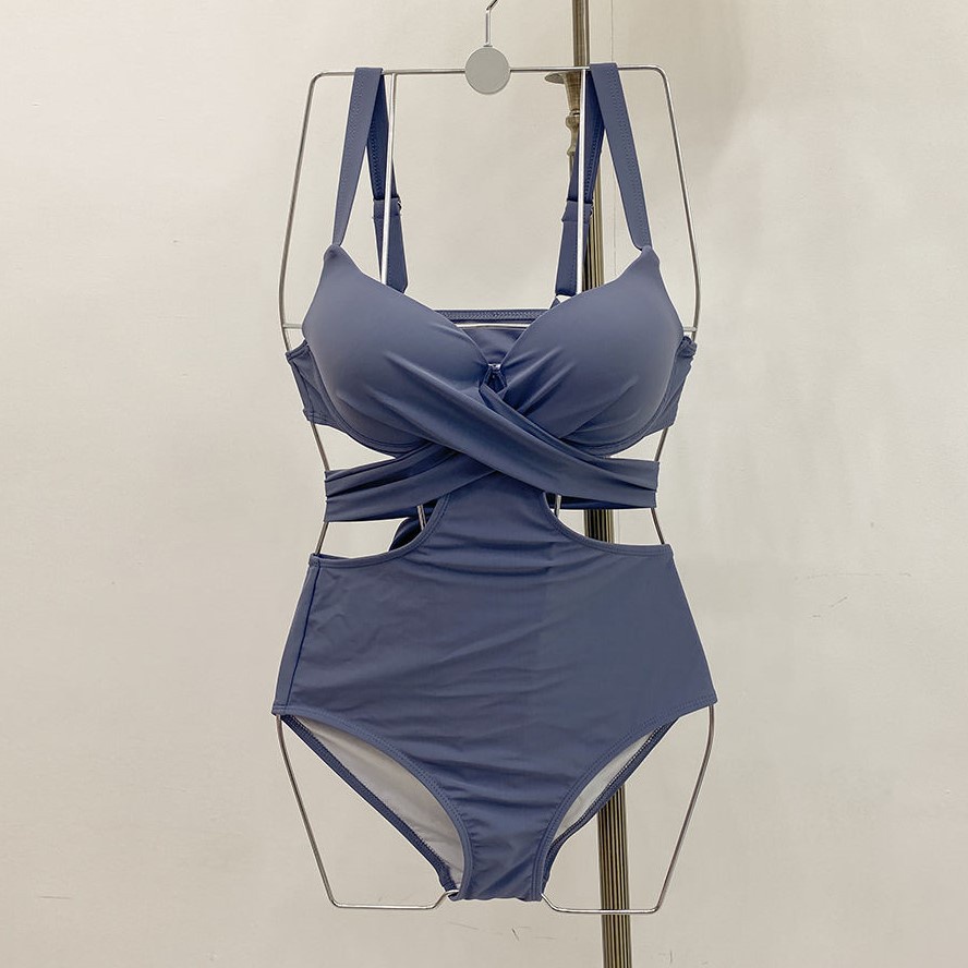 Push Up Swimsuit Korean One Piece Swimsuit Tie Back Swimwear ...