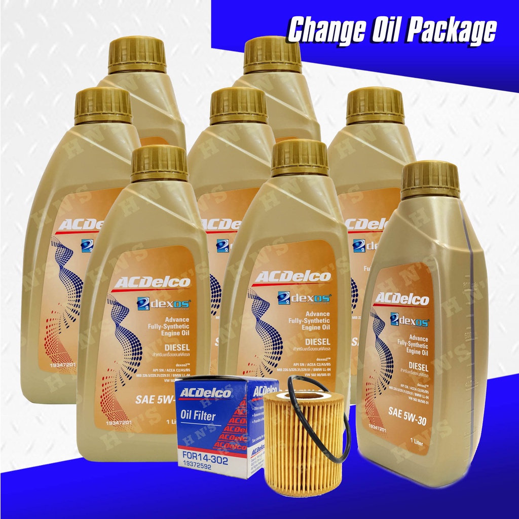 ACDelco Fully Synthetic 5W-30 ACEA A5 B5 Oil Change 8 Liters Package ...