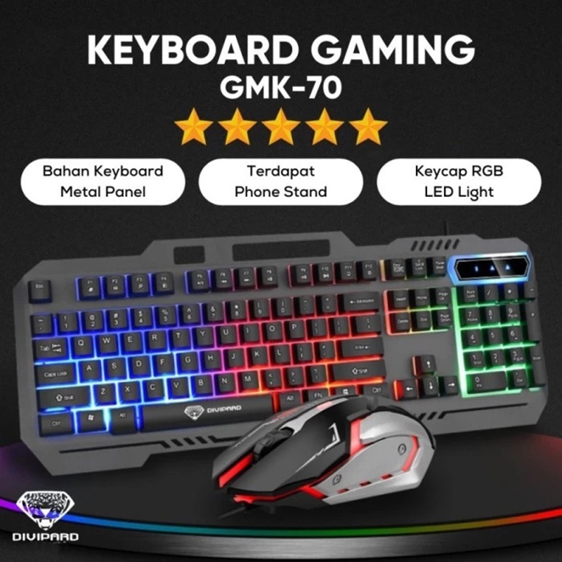 GMK-70 RGB keyboard wired mechanical feel metal panel gaming keyboard ...