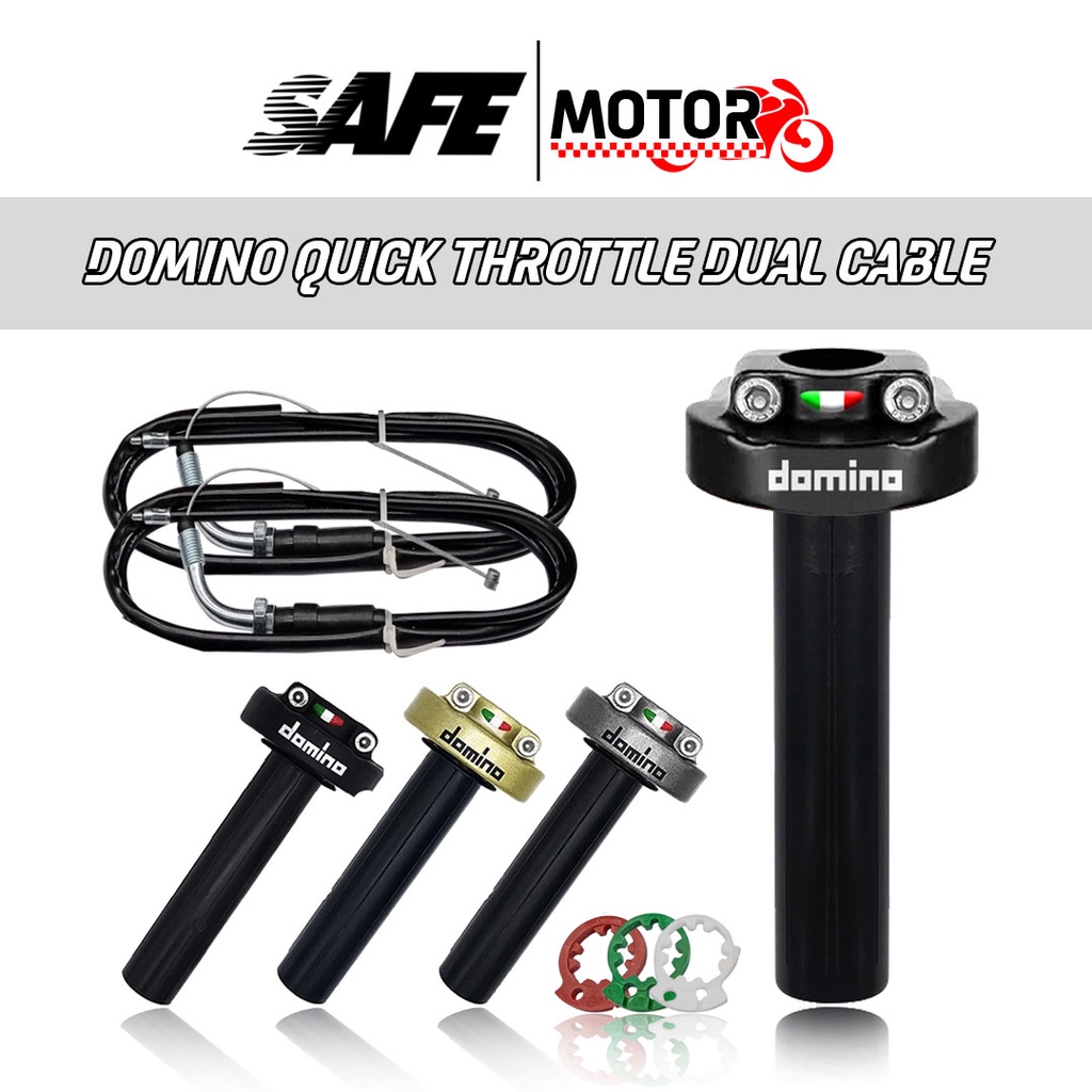 DOMINO QUICK THROTTLE WITH 2PCS FREE CABLE FIT CARB TYPE AND FI DUAL ...
