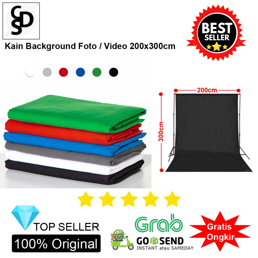 Background Cloth - Green Screen - Photography Studio Backdrop 200x300cm ...