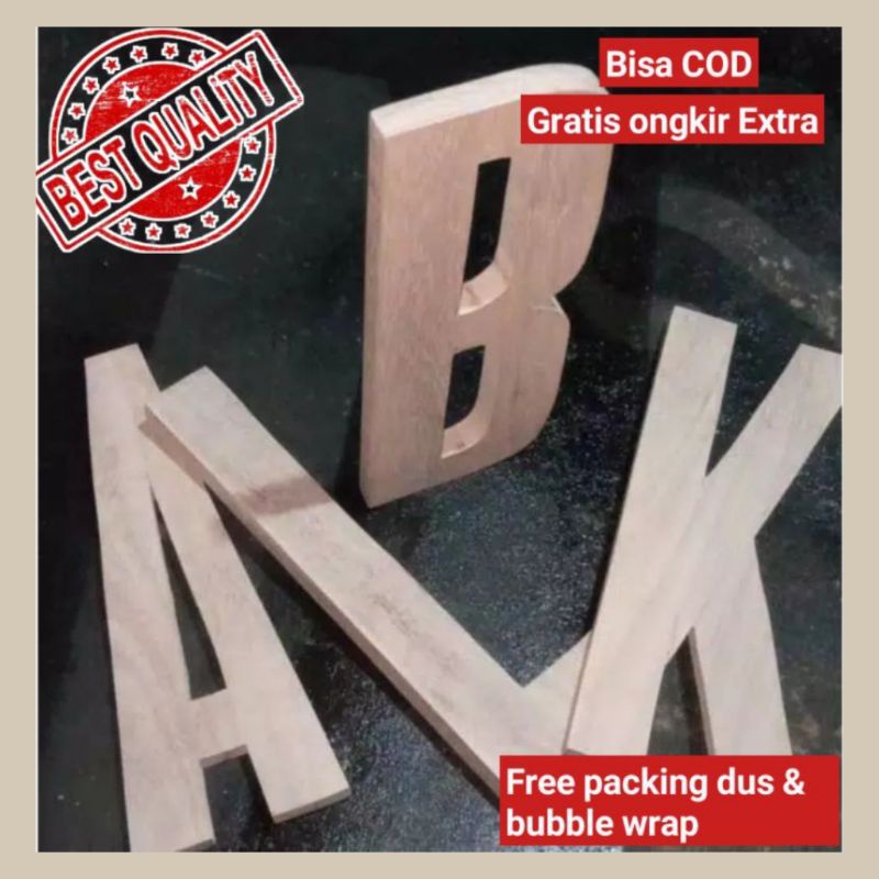 KAYU Wooden Letters 15cm | Embossed Wooden Letters | Wooden Embossed ...