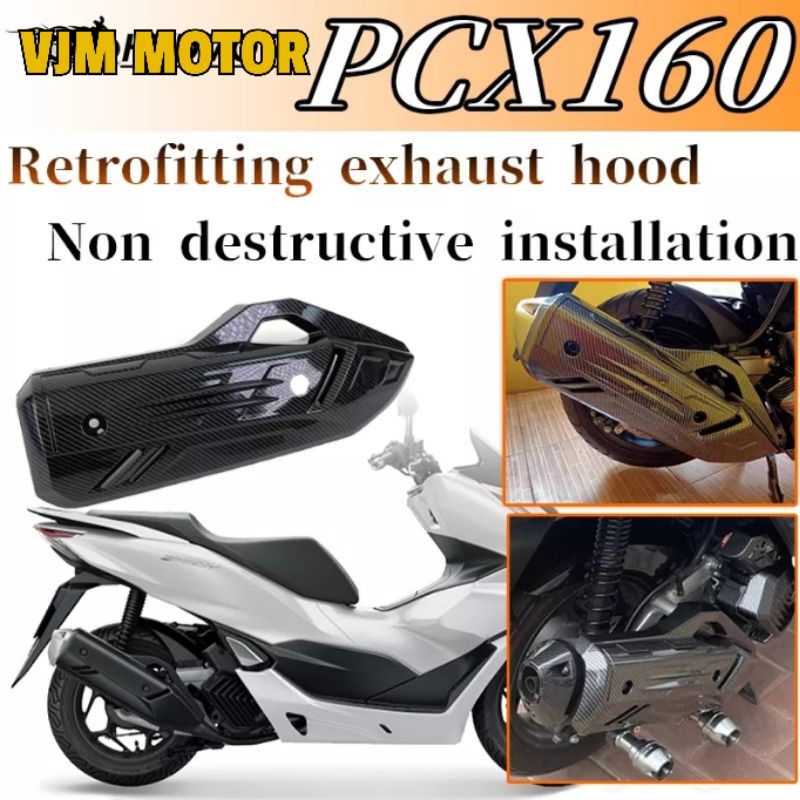 Body Carbon Pcx 160 cover carbon Pcx 160 exhaust cover PCX new 160 ...