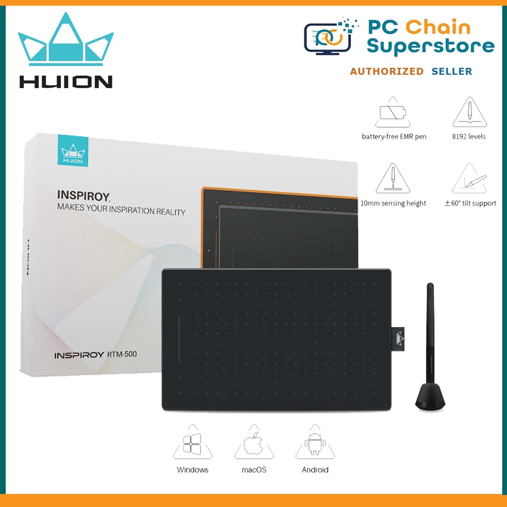 HUION Inspiroy RTM-500 Creative Pen Tablet - 221 x 138mm Work Area ...