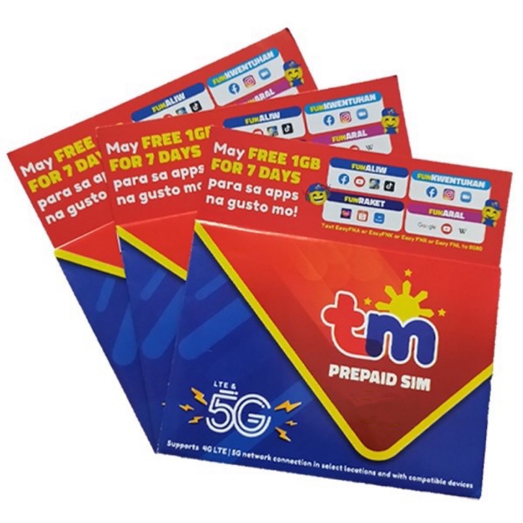 5g Sim Card Globe Smart Dito Tm Tnt Upgrade Sim Assorted Wholesale