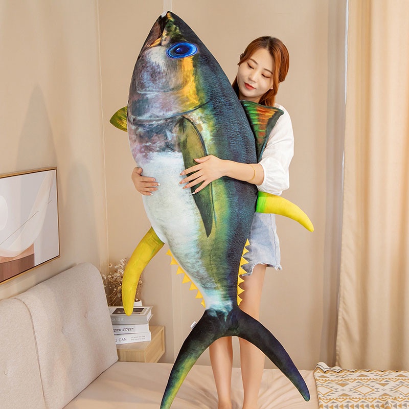 5 Sizes Stuffed Toy Yellow-fin Tuna Fish Sea Life Doll Plush Toy ...