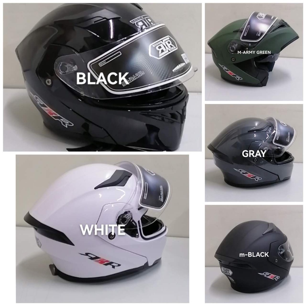 [JMC] MOTORCYCLE MODULAR DUAL VISOR HELMET RXR K691B-A WITH BPS(ICC ...