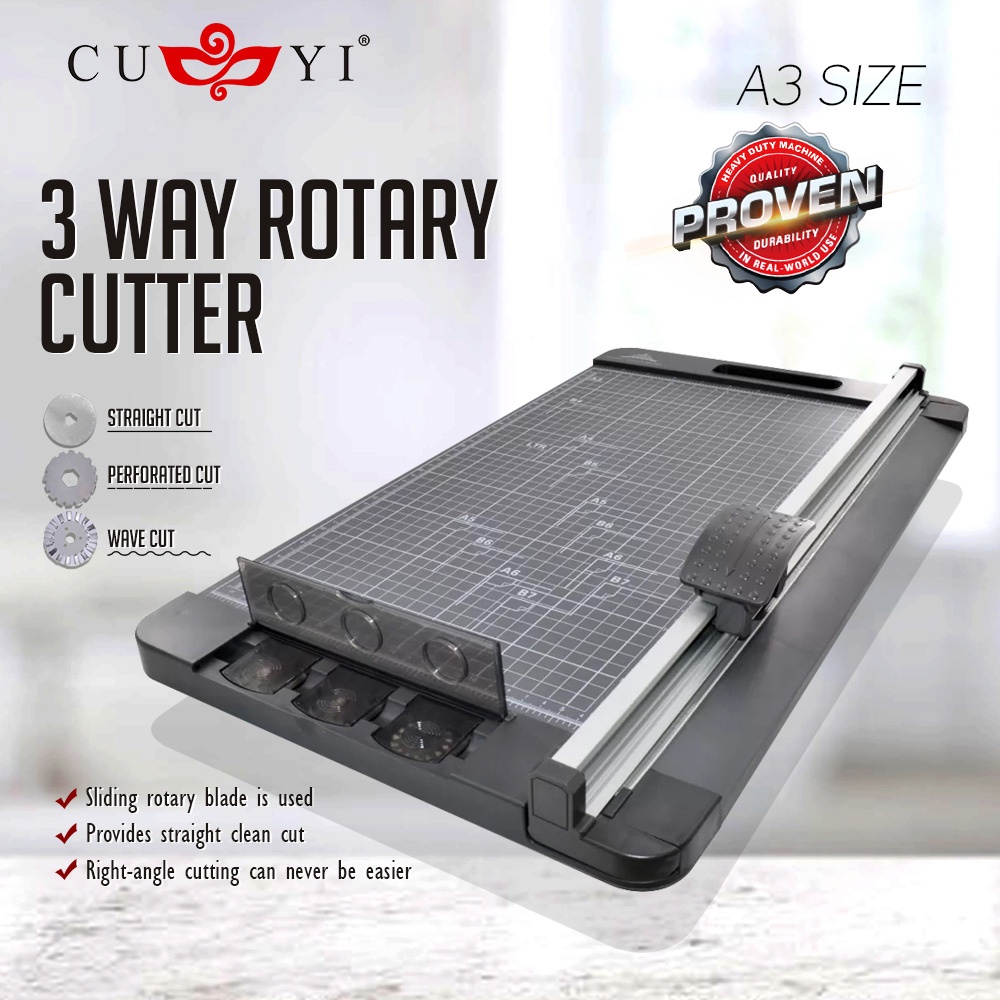 3-Way Rotary Cutter A4-A3 Size Sliding Cutter | Shopee Philippines