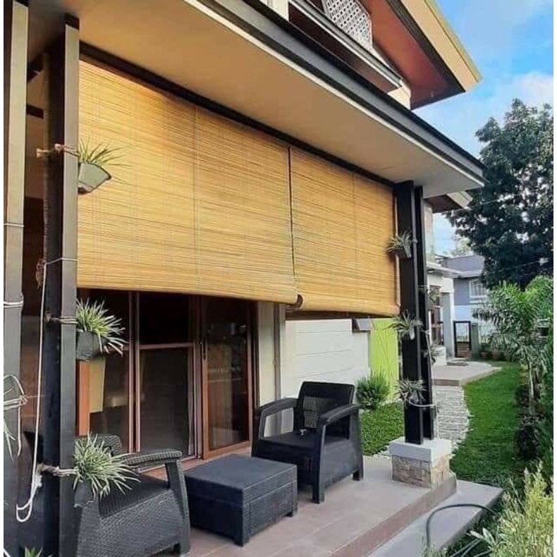 BURI BLINDS / NATIVE BLINDS / CURTAIN BLINDS FREE ROLL UP | Shopee ...