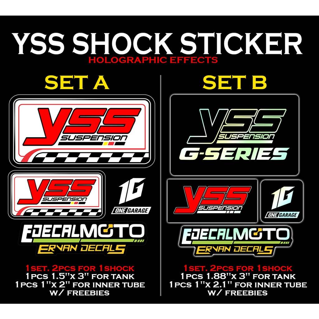 YSS SHOCK STICKERS HOLOGRAPHIC EFFECT | Shopee Philippines