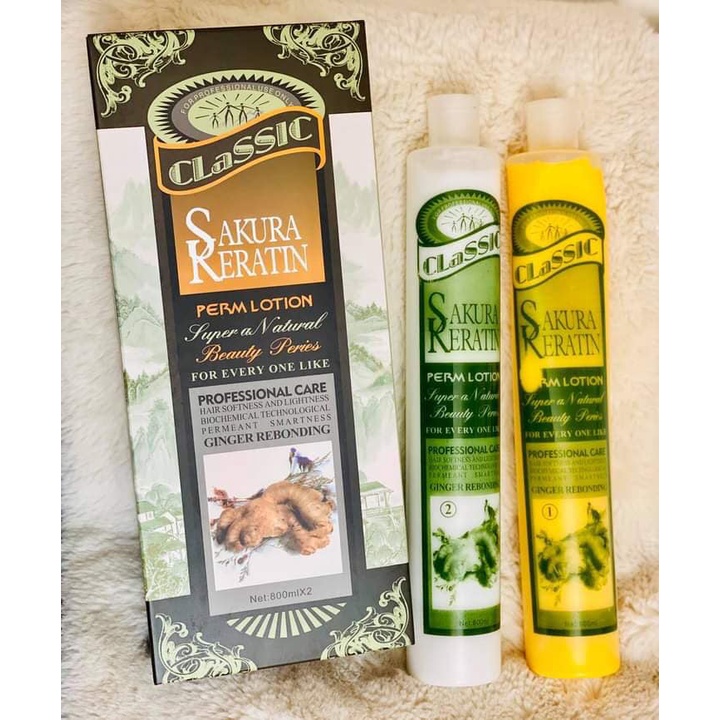SAKURA keratin classic rebonding hair straight 800mlx2 | Shopee Philippines