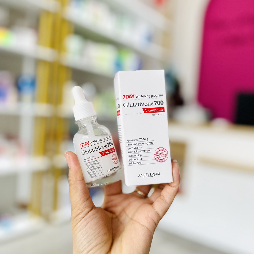 Auth- Angel Liquid 7 Day Whitening Program Glutathione 700 V-Ample 30ml ...