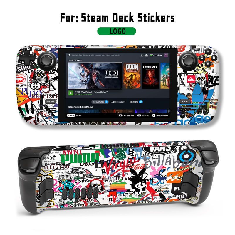 Aesthetic Cartoon Steam Deck Full Set Protective Skin Decal for Steam ...