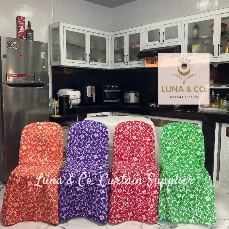 Pinky Vines Monoblock Chair Cover (All Colors Available) | Shopee ...