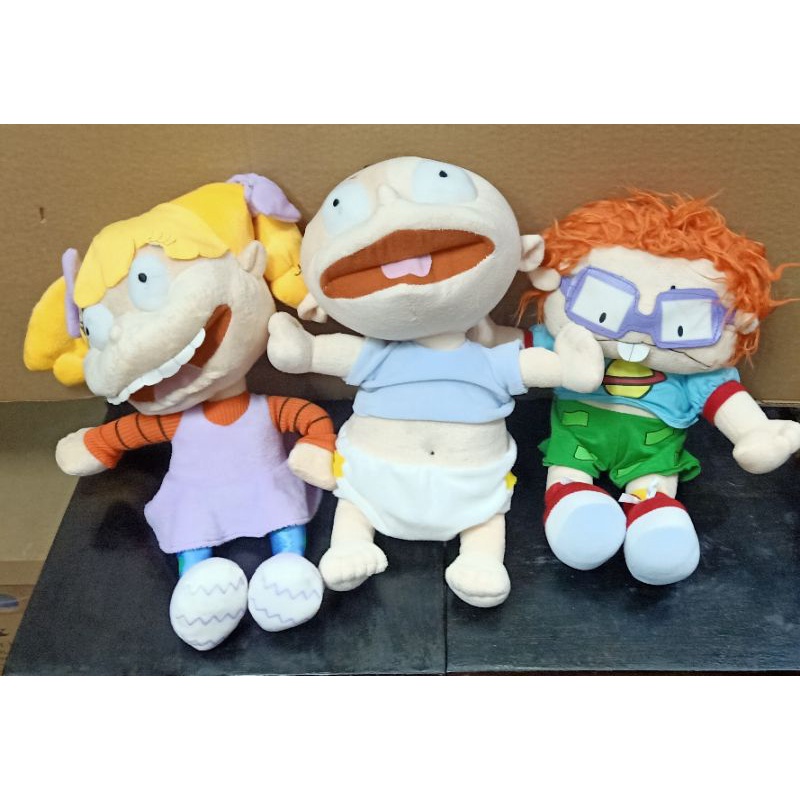 NICKELODEON RUGRATS SET STUFFED TOYS - CHUCKIE, ANGEKICA & TOMMY (13 TO ...