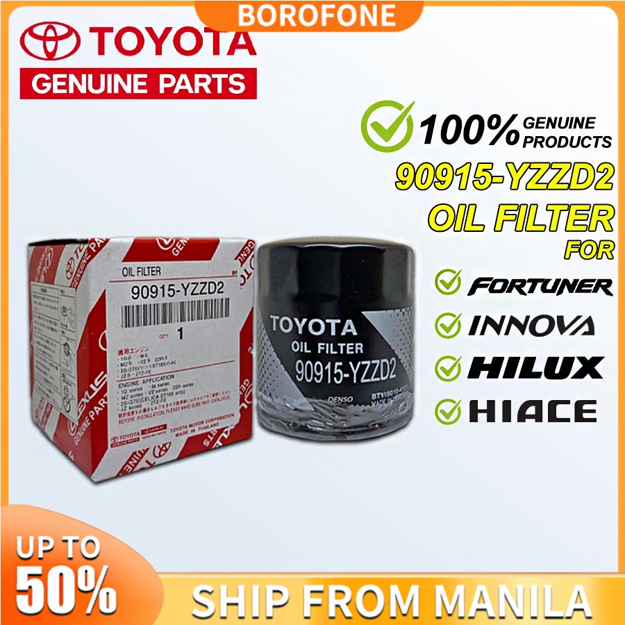 TOYOTA Genuine Parts Oil Filter 90915-YZZD2 for Toyota Fortuner ...